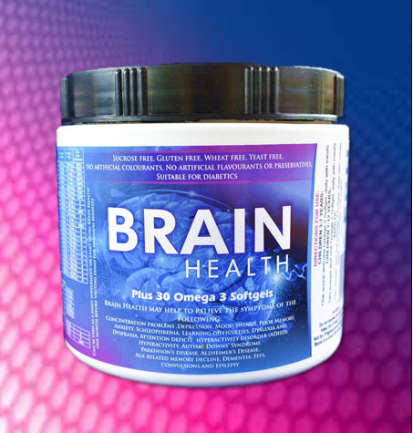 Brain Health (338g plus 30 Omega 3 Soft gels) | Fast Body Healing